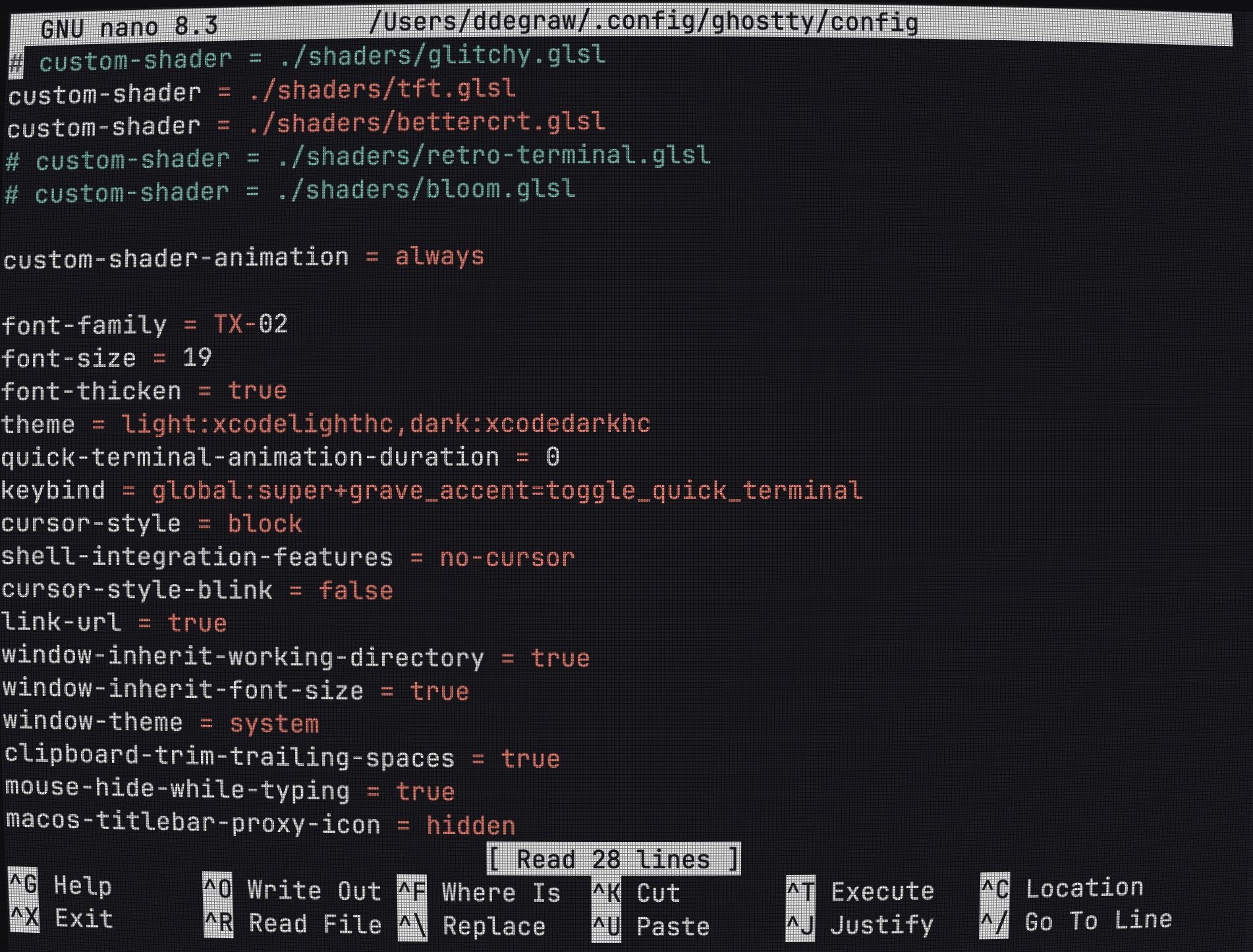 Fun with Ghostty Shaders