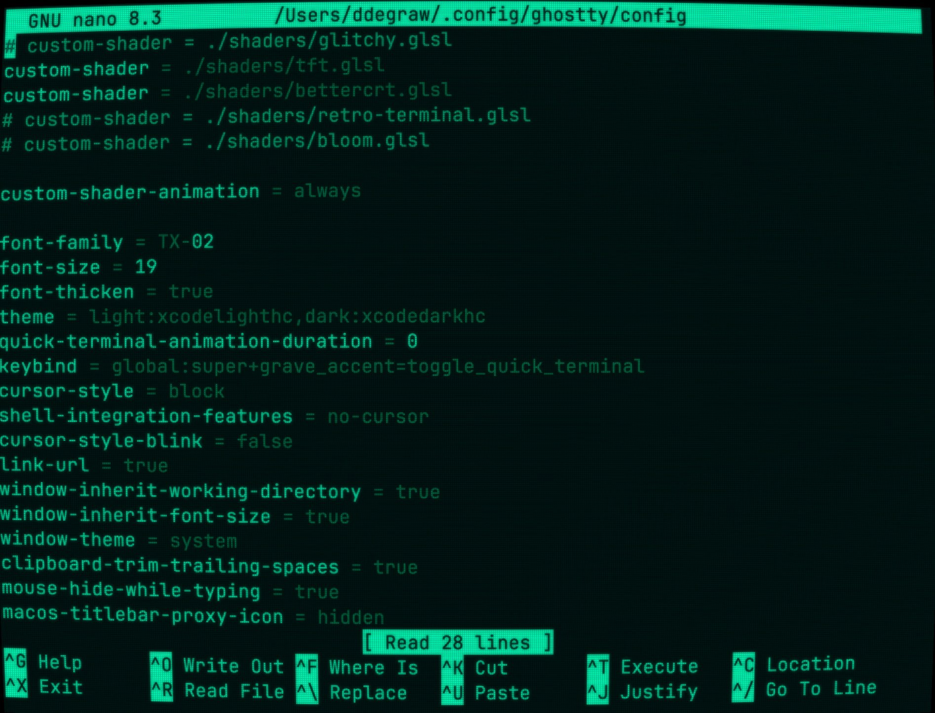 Fun with Ghostty Shaders